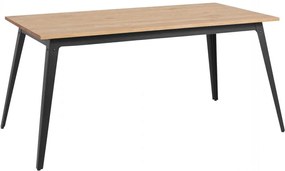 Danish style Jídelní stůl Milt, 160 cm, borovice / černá