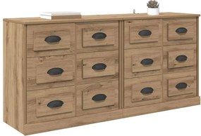 Konzole 2 ks Artisanový dub 70 x 35,5 x 67,5 cm 3402666