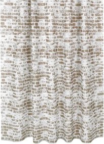 Bellatex Koupelnové závěsy 180x200 cm Zeď hnědá