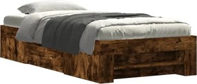 Rám postele bez matrace kouřový dub 90x200 cm kompozitní dřevo 3295496