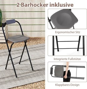 Costway Grilovací pavilon odolný vůči povětrnostním vlivům s barem a2Zahradní