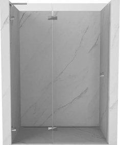 Mexen, Mexen Lunar L Otočné levé sprchové dveře 130 cm, transparentní, chrom - 834L-130-000-01-00-L
