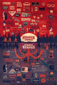 Plakát, Obraz - Stranger Things - The Upside Down, (61 x 91.5 cm)