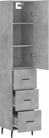 Skříň highboard betonově šedá 34,5x34x180 cm kompozitní dřevo 3198869