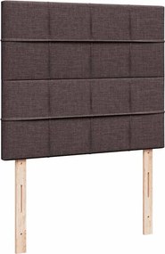 Box spring postel s matrací tmavě hnědá 120x200 cm textil 3292026