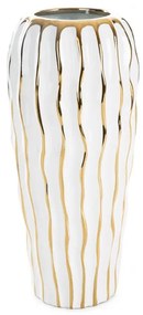 Váza SAVANA2 01 bílá / zlatá