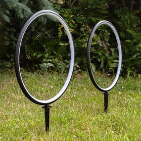 Exteriérové ​​solární zapichovací svítidlo Rings, 2x LED 1,5w, černá