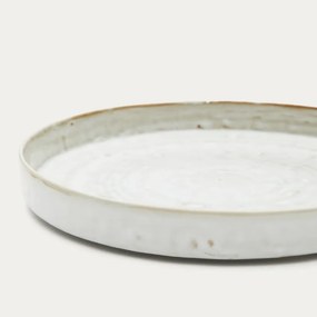 Bílý keramický talíř Kave Home Serni 22,5 cm