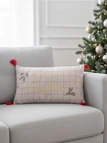 Sinsay - Vánoční polštář s nápisem "Merry Christmas" - vícebarevná