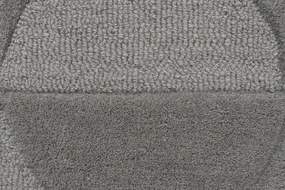 Flair Rugs, Kusový koberec Moderno Gigi Grey kruh, 160x160 (průměr) kruh, šedá, ložnice