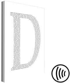 Obraz Písmeno D abecedy (1-dílný) - Černé nápisy v angličtině