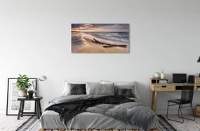 Obrazy na plátně Gdańsk Beach sea sunset 120x60 cm