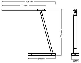 LED Stmívatelná dotyková stolní lampa MADERA LED/7W/230V bílá