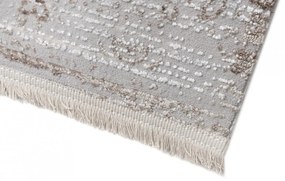 Světlý bílo-šedý vintage designový koberec se vzory Šířka: 120 cm | Délka: 170 cm