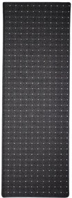 Condor Carpets, Běhoun na míru Udinese antracit, šíře 40 cm, černá, chodba / předsíň