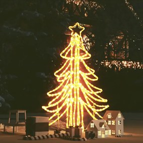 Skládací vánoční stromek s teplými bílými LED 87 x 87 x 93 cm,  343297 HangarStore.cz