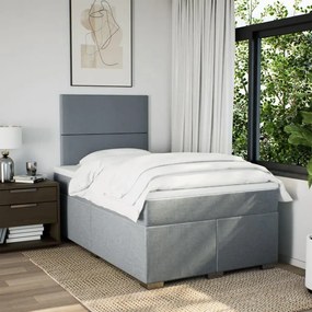 Box spring postel s matrací světle šedá 120x190 cm textil 3292720