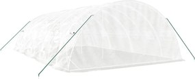 Skleník s ocelovým rámem bílý 40 m² 8 x 5 x 2,3 m 3188096