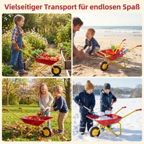 Costway Dětské trakaře plastové terénní pneumatiky indoor outdoor pro kluky