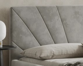 Postel LATINA 160x200 světlešedá s úložným prostorem