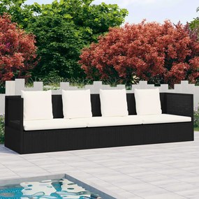 vidaXL Zahradní postel 200 x 60 cm polyratan [49392] Barva: Černobílý