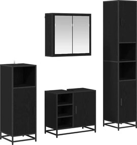 Sada koupelnového nábytku 4 ks Černý dub 65 x 33 x 60 cm 3402476