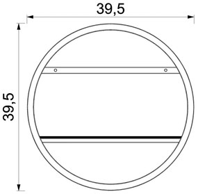 Nástěnná police SHELF pr. 39,5 cm dub