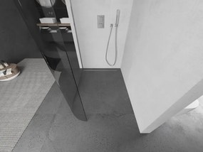 Mexen Kioto-R zaoblená sprchová stěna Walk-in 120 x 200 cm, čiré sklo 8 mm, chrom - 800-120-101-01-06