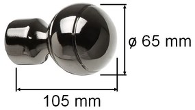 Garnýž kovová 340 cm dvouřadá - dvojitá 25 Paola onyx