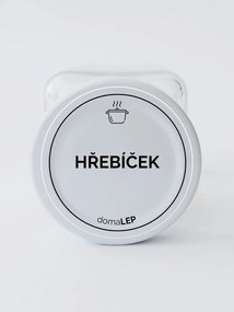 Samolepka na kořenky HŘEBÍČEK průhledná 5 cm tučné písmo
