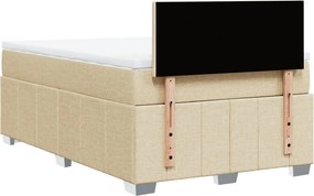 Box spring postel s matrací krémová 120x190 cm textil 3287005
