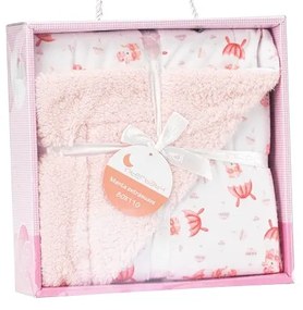 Interbaby Dětská deka 80x110 Medvídci růžová z mikrovlákna