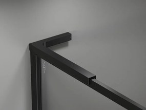Mexen Kioto-F L, sprchová zástěna s rámem 60 x 202 cm, 8 mm čiré sklo, černý profil, 800-060-174-70-00