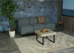 Modulární 3místná rozkládací pohovka Lyon, látka/textil ~ šedá, bez područek