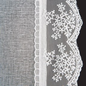 ZÁCLONA NA PÁSCE SUZAN, SADA 2KS 140X270 CM BÍLÁ