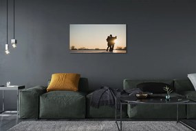 Obrazy na plátně Lidé tančí v zimě 120x60 cm