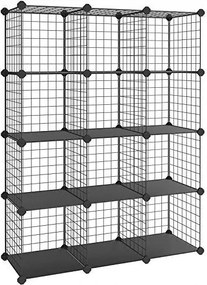 Regál pro skladování z drátěné sítě na 12 kostek, blokovací regál Z