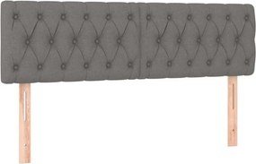Box spring postel s matrací a LED tmavě šedá 160x200 cm textil 3133966