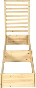 Outsunny Velký Dřevěný Zahradní Květináč s Trellis pro Popínavé Rostliny a 2 Vyvýšené Záhony pro Terasu a Balkon 230x60x110 cm Přírodní | Aosom