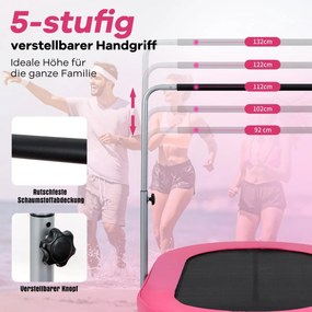 Costway 2 Lidová trampolína s výškově nastavitelným madlem mini trampolína 154 x