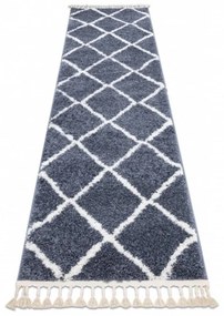 Kusový koberec Shaggy Cross šedý atyp 70x250cm