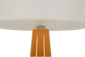 Keramická stolní lampa v hořčicové barvě/bílá s textilním stínidlem (výška 51,5 cm) Gress – Mauro Ferretti