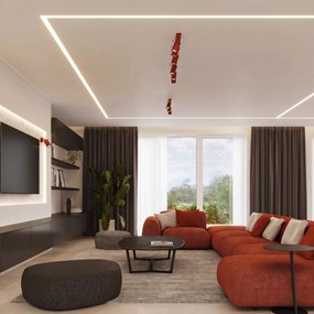 Sollux Lighting Stropní svítidlo RING 3L červené