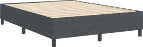 Rám platformy Tmavě šedá 140 x 190 cm Žebrovaná látka 3337408