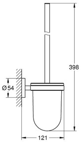 GROHE 411852430 - Souprava na čištění toalety START 398 × 121 mm černá