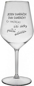 SVAŘÁČEK - čirá nerozbitná sklenice na víno 470 ml