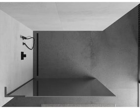 Mexen Kioto L, sprchová zástěna Walk-In 100 x 200 cm, 8mm sklo vzor zrcadlo, grafitový profil, 800-100-103-66-50