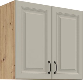 STILO ac | horní skříňka 80 G-72 2F s policemi | 80 cm | artisan/světle šedá