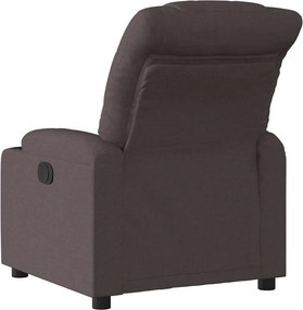 Elektrické polohovací křeslo tmavě hnědé textil 3206632