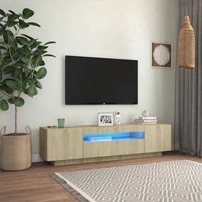 vidaXL TV skříňka s LED osvětlením 160x35x40 cm [815726] Barva: dub sonoma